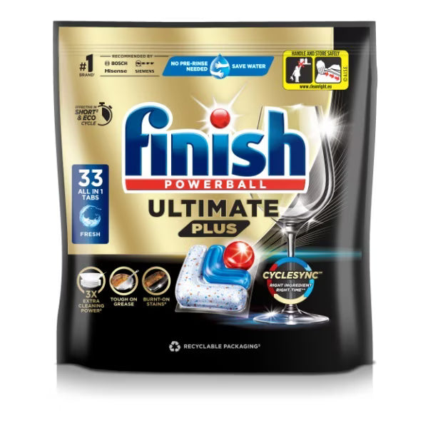 Finish Ultimate Dishwasher Tablets 33 Pack | Supamart UK