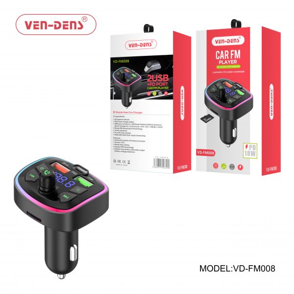 Vendens Bluetooth FM Transmitter & Fast Car Charger | Supamart UK